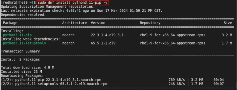 How to Install Python on Red Hat Enterprise Linux 9 - Greenwebpage ...