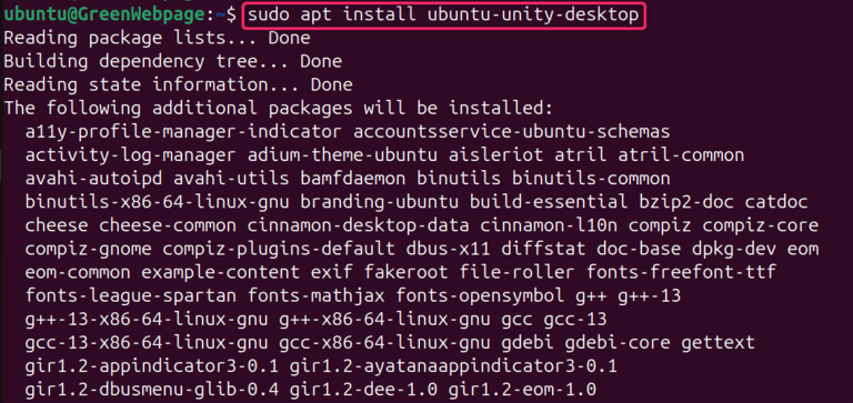 How to Install Unity Desktop on Ubuntu 24.04 - Greenwebpage Community