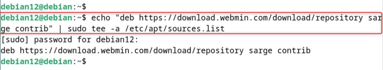 How to Install and Configure Webmin on Debian 12