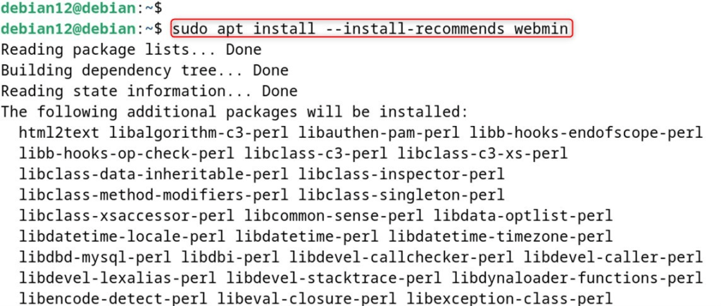 How to Install and Configure Webmin on Debian 12
