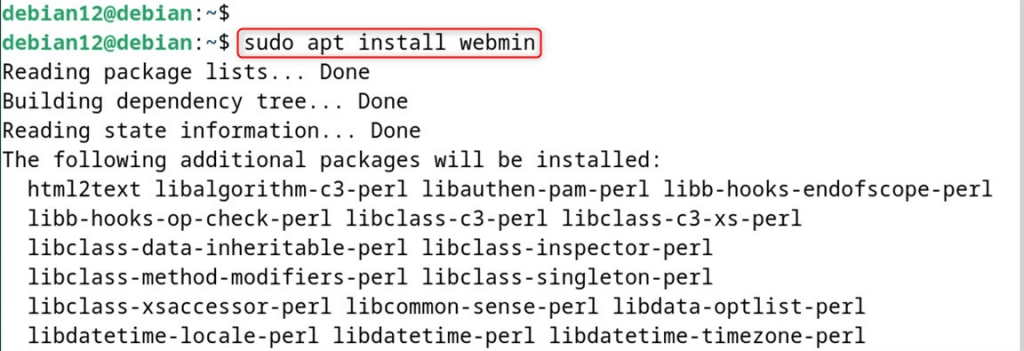 How to Install and Configure Webmin on Debian 12