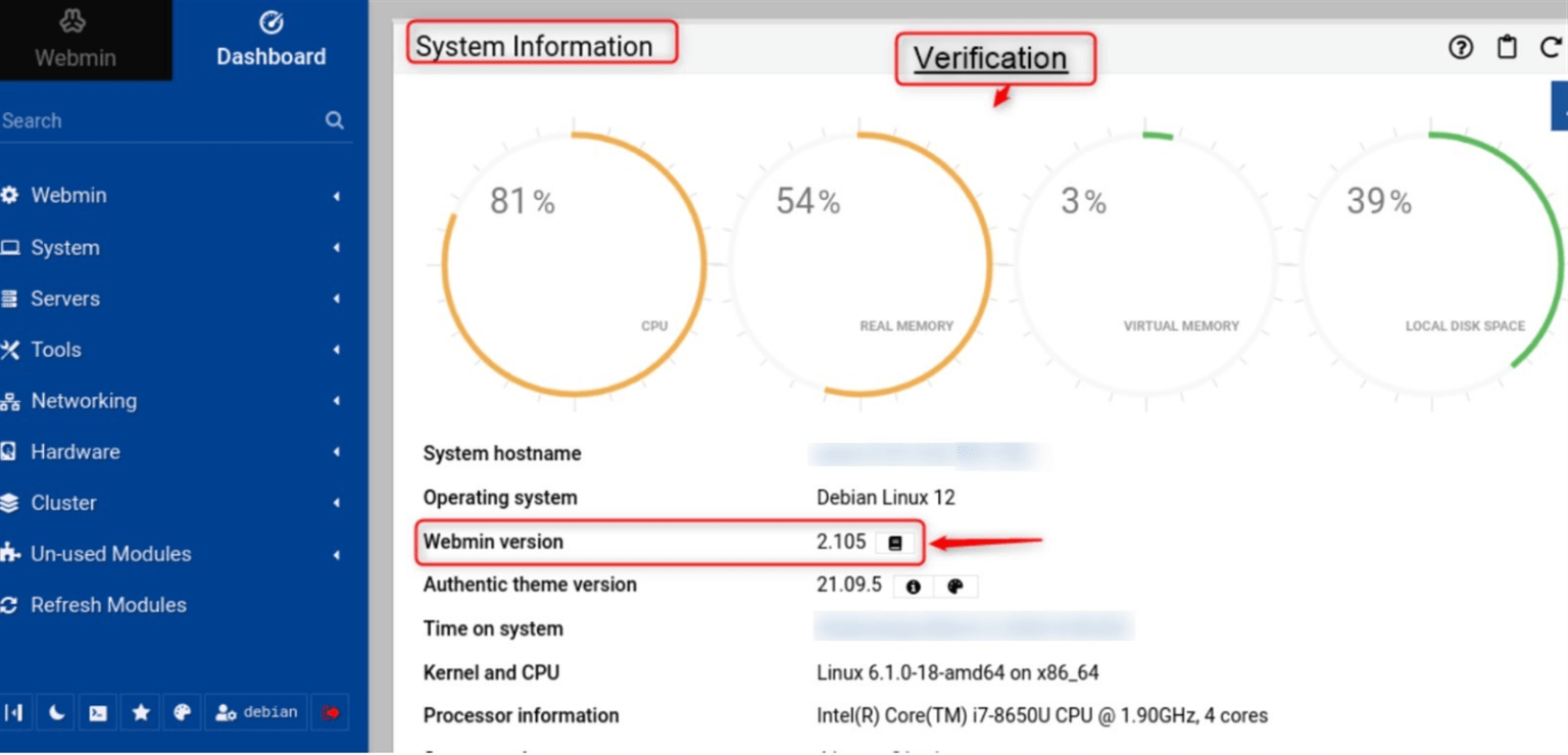 How to Install and Configure Webmin on Debian 12